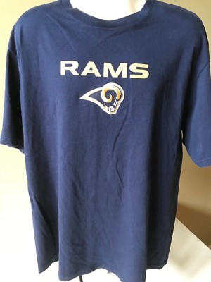 NFL TEAM APPAREL XL Blue ST. Louis RAMS ~ EMBROIDERED RAMS T-shirt | eBay