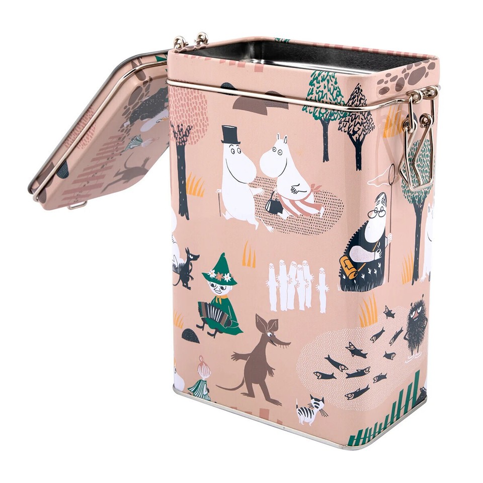 Moomin Coffee Tea Tin Box Forest Walk Pink | eBay
