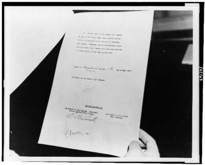 PHOTO ONLY,Surrender Document,World War II,WWII,Ending war in Europe ...
