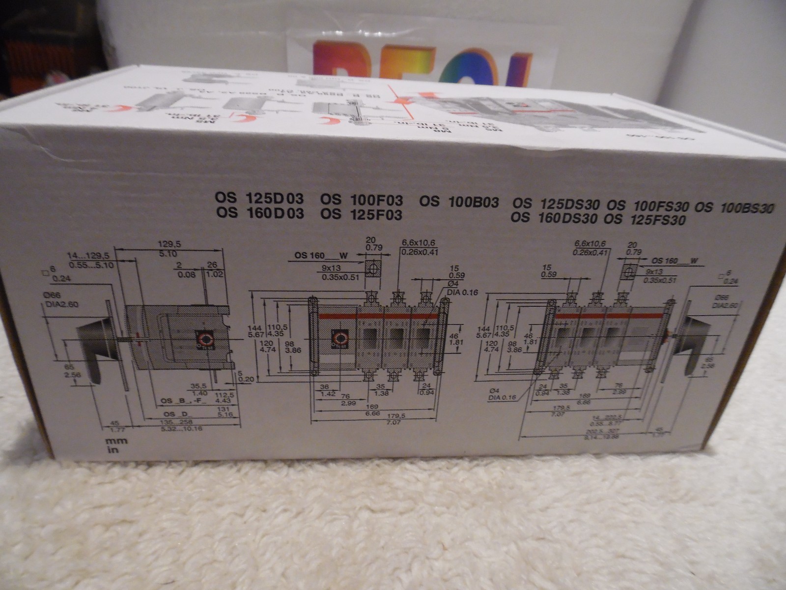 ABB OS160D03W-71 Switch Fuse OS160D03W 160A 400-690V DIN w/ OHB65J6 ...