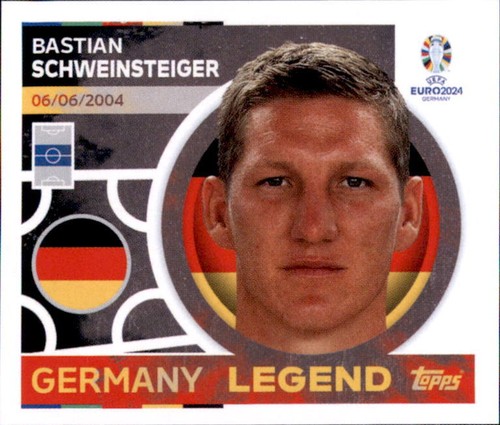 Topps EURO EM 2024 Sticker GER 20 - Bastian Schweinsteiger - Legend | eBay