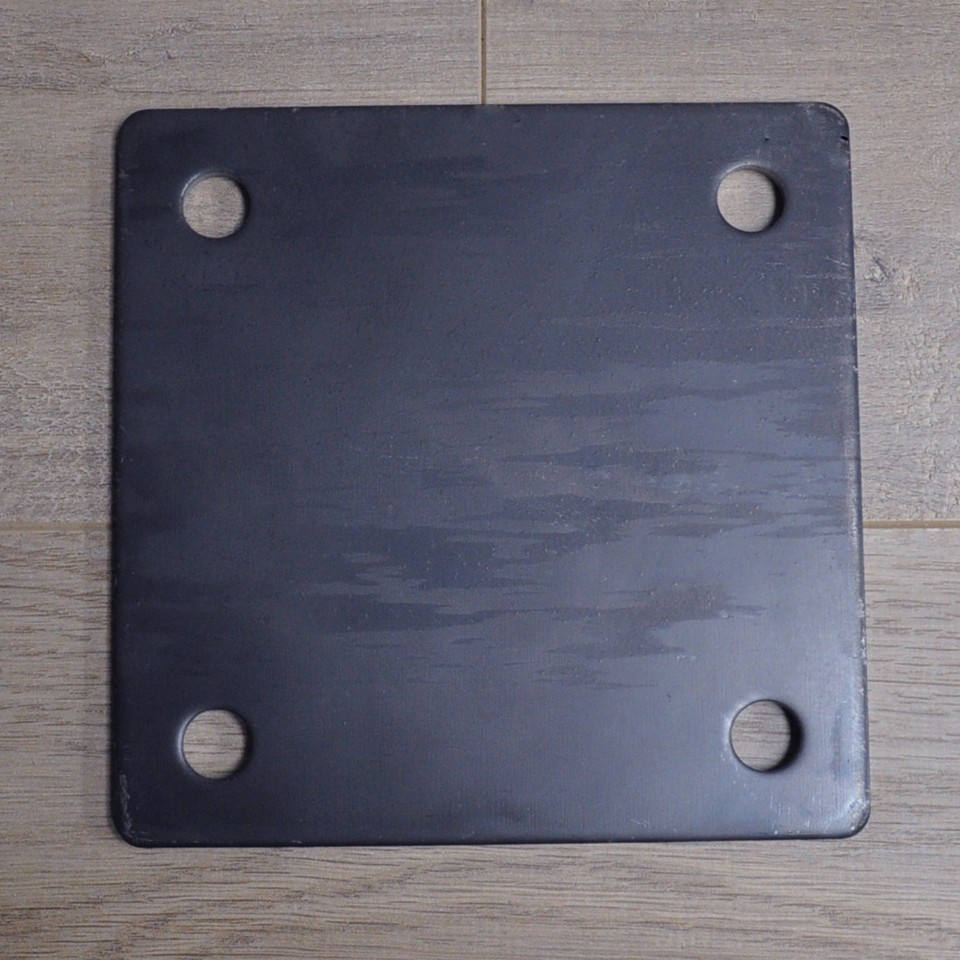 FLAT SQUARE STEEL BASE PLATES WITH 4 HOLES | 3x3 4x4 5x5 6x6 8x8 | QTY ...