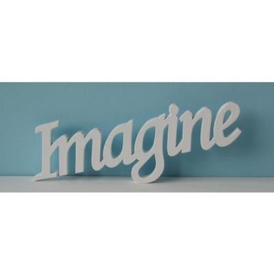 Wooden Inspirational Script Word - Imagine | eBay Australia