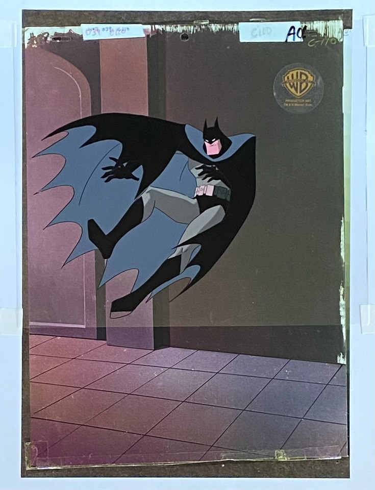 BRUCE TIMM rare BATMAN cel A4 WORLD'S FINEST Part 1 Superman Fight BTAS ...