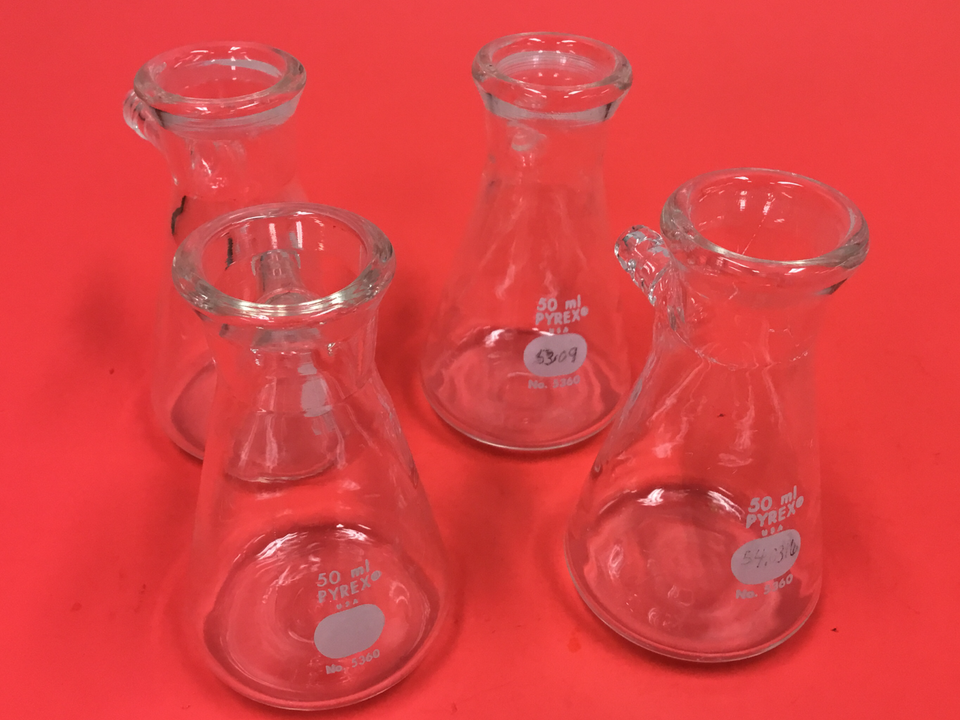 Pyrex - No. 5360 - Erlenmeyer Filter Flask - 50ml - LOT OF (4) | eBay