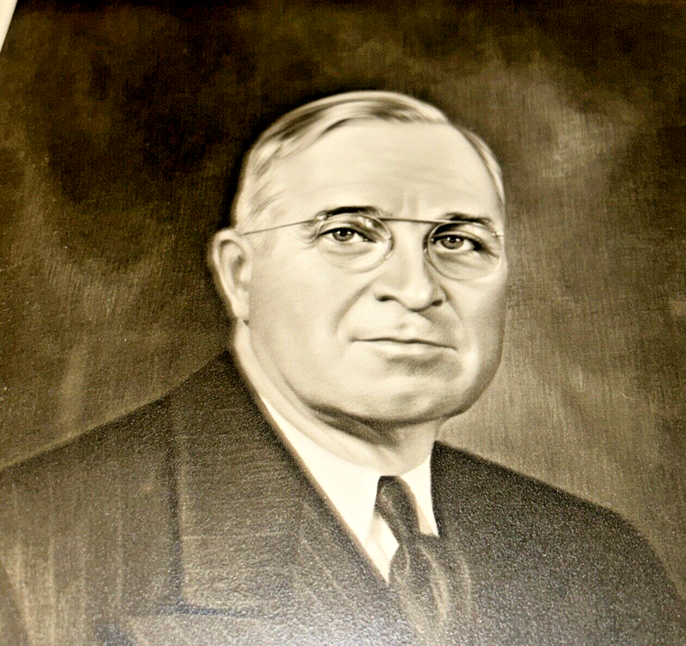 Photo - PORTRAIT President Harry S Truman - SIGNED by Artist LARRY ...