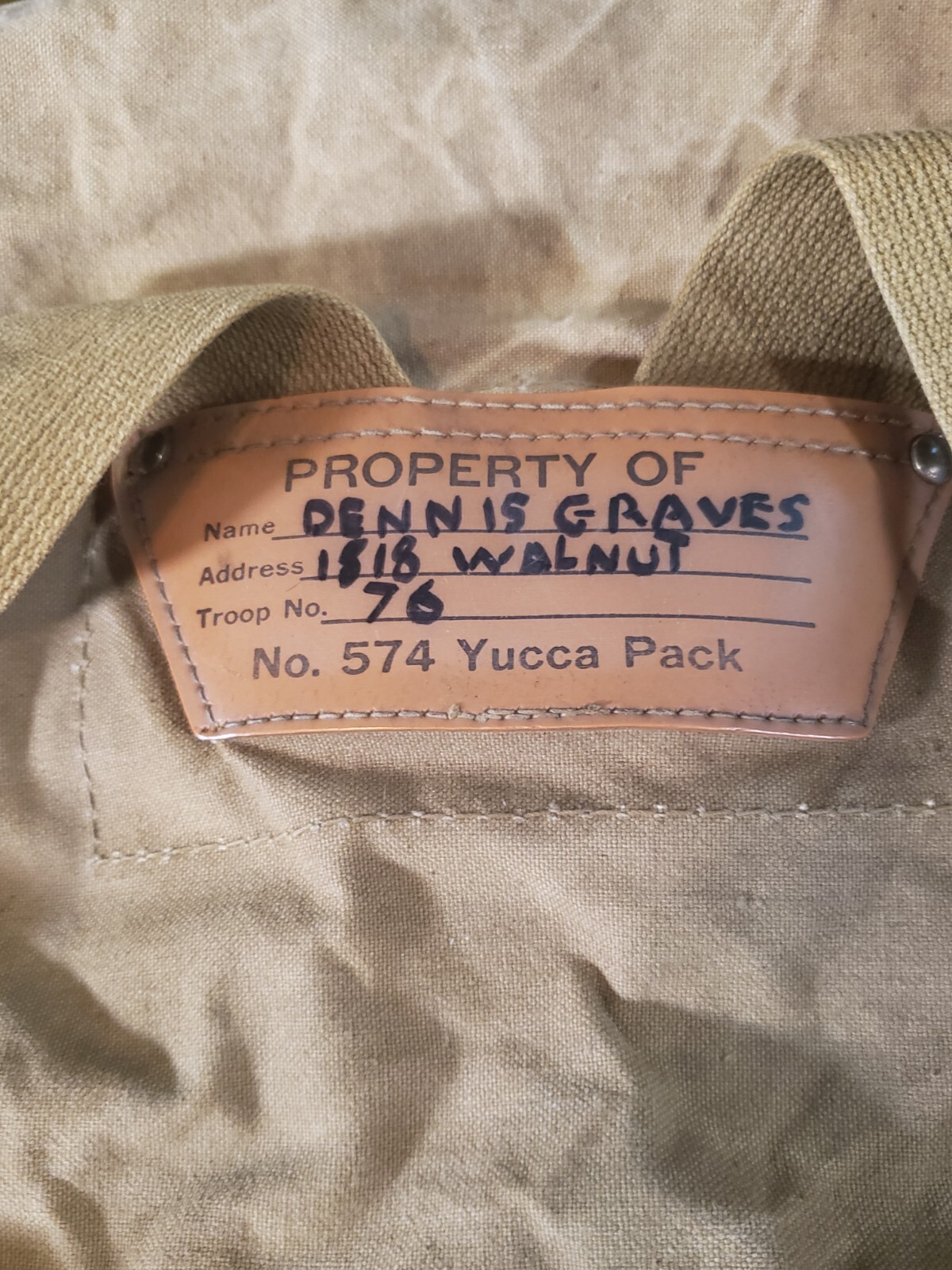 Vintage BSA Boy Scouts of America National Council No. 574 Yucca Pack ...