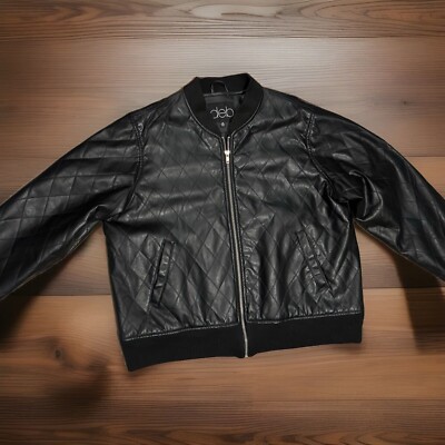 Vintage DEB faux Leather Bomber Size(juniors2X) Fits Like L-XL Super ...