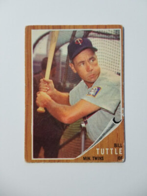 BILL TUTTLE 1962 TOPPS BASEBALL CARD #298 MINNESOTA TWINS | eBay