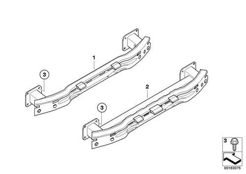 Original BMW 51127174717 - [SUPER PREIS] Träger Stossfänger hinten | eBay