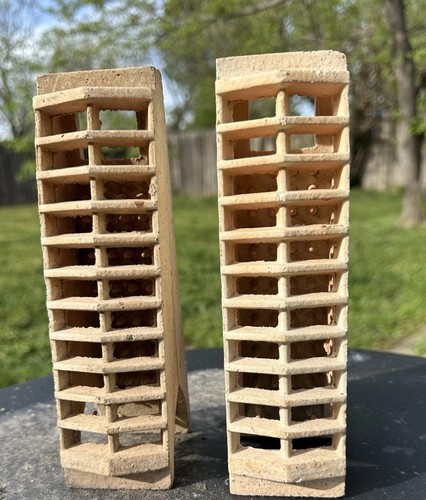 Set Of 2 Dearborn Radiant Ceramic Heater Grate Insert Bricks (x101-928 ...