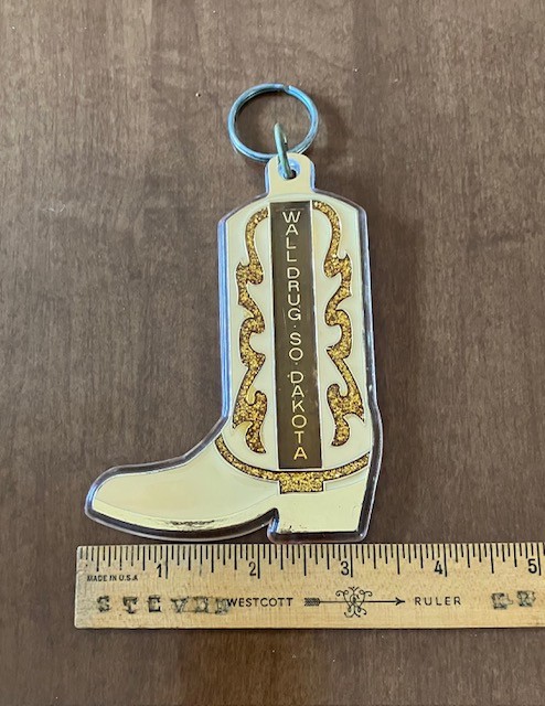 Vintage Wall Drug SO Dakota Cowboy Boot Keychain Sparkle Trim | eBay