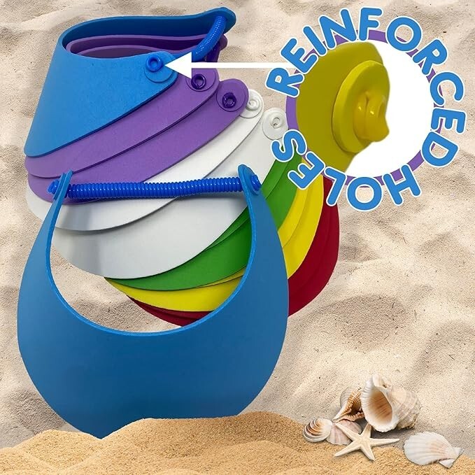 Foam Visors - Set of 12 Foam Visors with Coil Bands Bulk Visors Foam Visors f | eBay