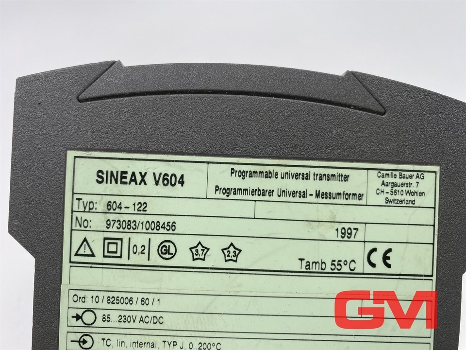 Camille Bauer Programmierbarer Messumformer Sineax V604 604-122 ...