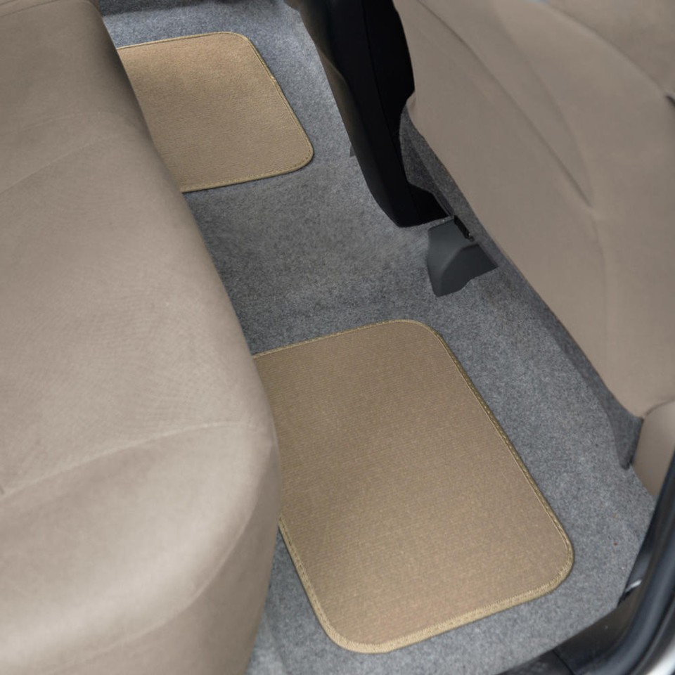 Car Carpet Floor Mats 4 Piece Vinyl Heel Pad Rug for Sedan & SUV Car ...