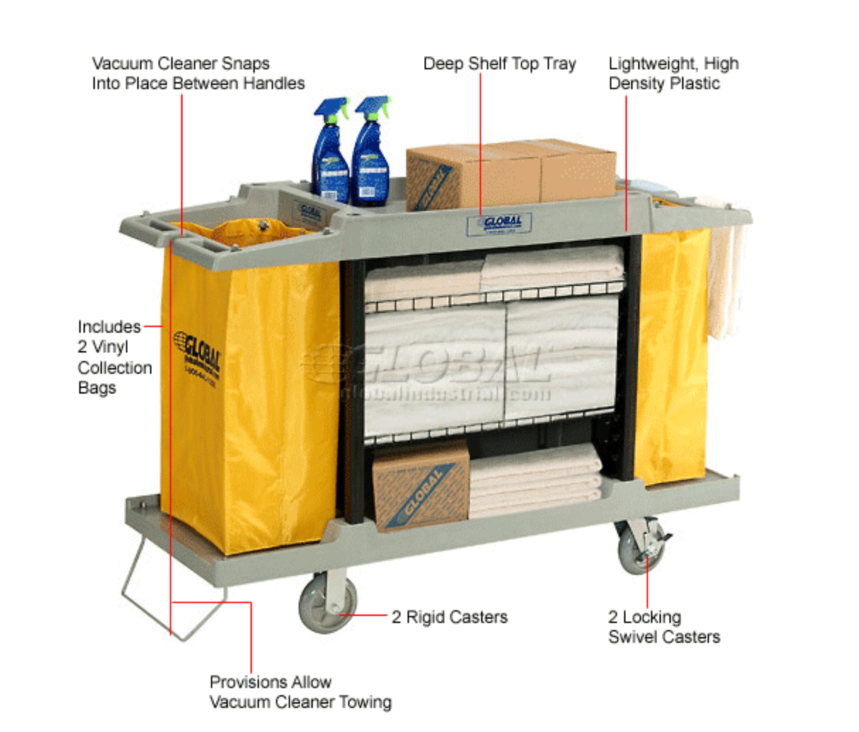 Housekeeping Trolley With Label