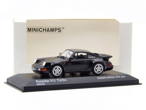 1/43 Porsche 911 Turbo Bad Boys 964 1990 Black Minichamps Scale Model ...