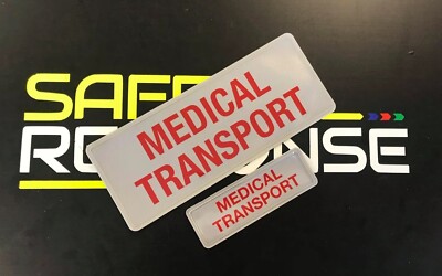 Encapsulated MEDICAL TRANSPORT reflective badge 250mm SET Ambulance ...