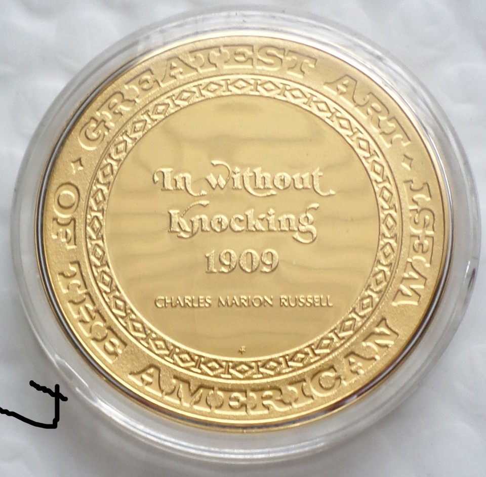 Charles Marion Russell Cowboys "In Without Knocking" 24K Gold Bronze ...