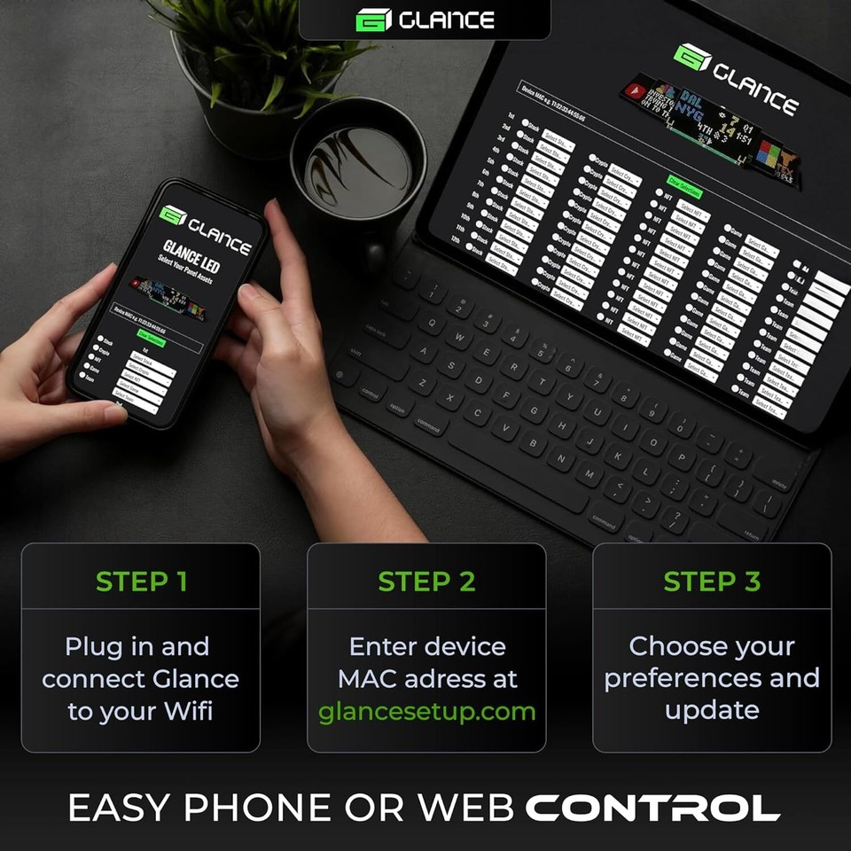 Glance LED Ticker - Customizable LED Display Sports Ticker, LED Display ...