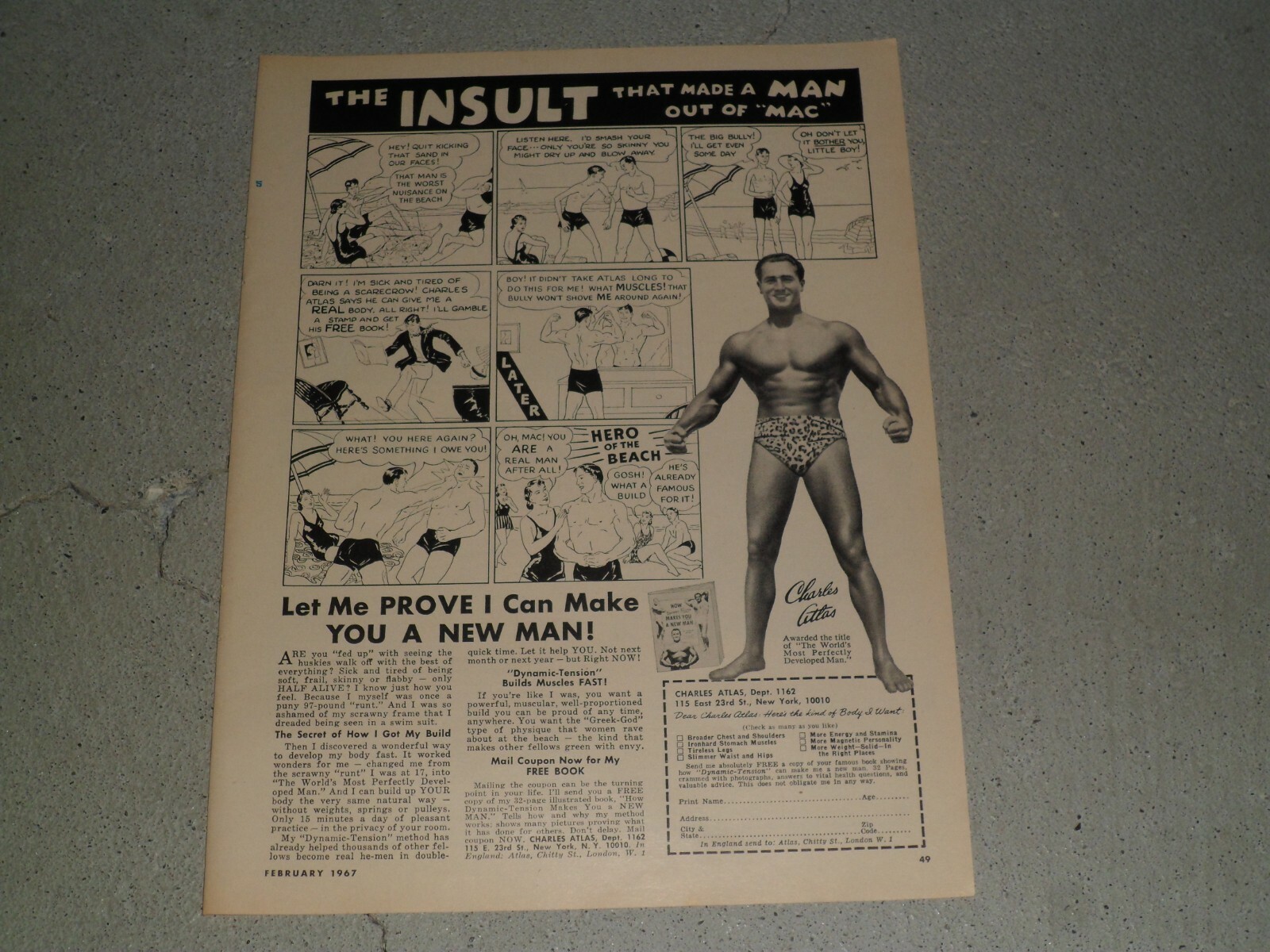 VARIOUS VINTAGE CHARLES ATLAS AD / ARTICLES - HUGE VARIETY!!! | eBay