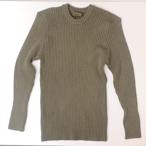 Green Olive Drab Commando Wool Nylon Jumper Jersey Crew Neck 118cm ...