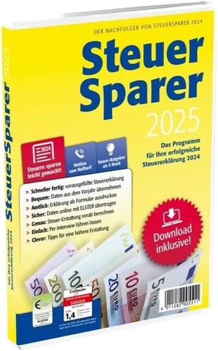Lidl Steuer Sparer 2025 Steuersoftware für Steuererklärung 2024 *NEU ...