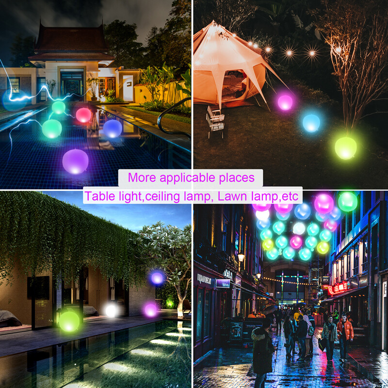 Floating Pool Globe Lights Cootway Inflatable Led Night Lights Ball