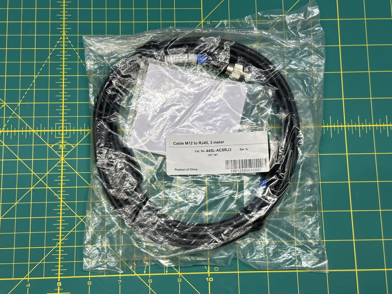 Allen-Bradley 445L-AC8RJ3 GuardShield Cable M12 8-Pin to RJ45 Ethernet ...