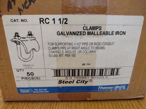 Thomas And Betts Steel City RC 1 1/2 Clamp RC112 50 Piece NIB | eBay