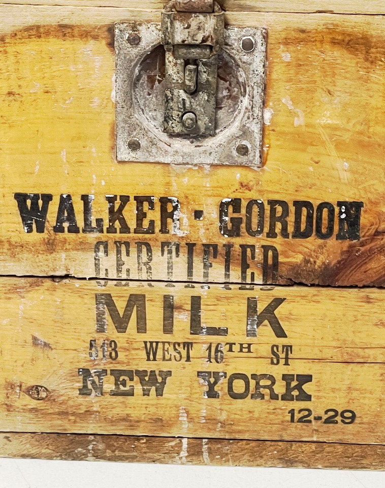1929 Walker Gordon New York Wood Certified Dairy Milk Crate ~ Free ...