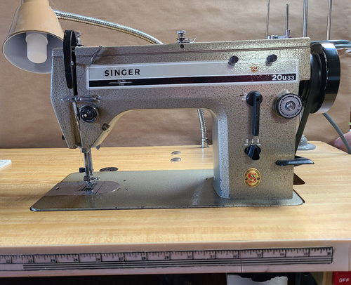 Pre-owned Singer 20U33 Industrial Sewing Machine + Treadle Desk ...