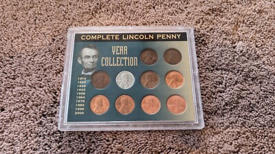 Complete Lincoln Penny Year Collection 1c Coin 1910 1920 1939 1943 1958 ...