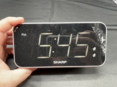 SHARP SPC736 white LED alarm clock with dual alarm settings & the ...