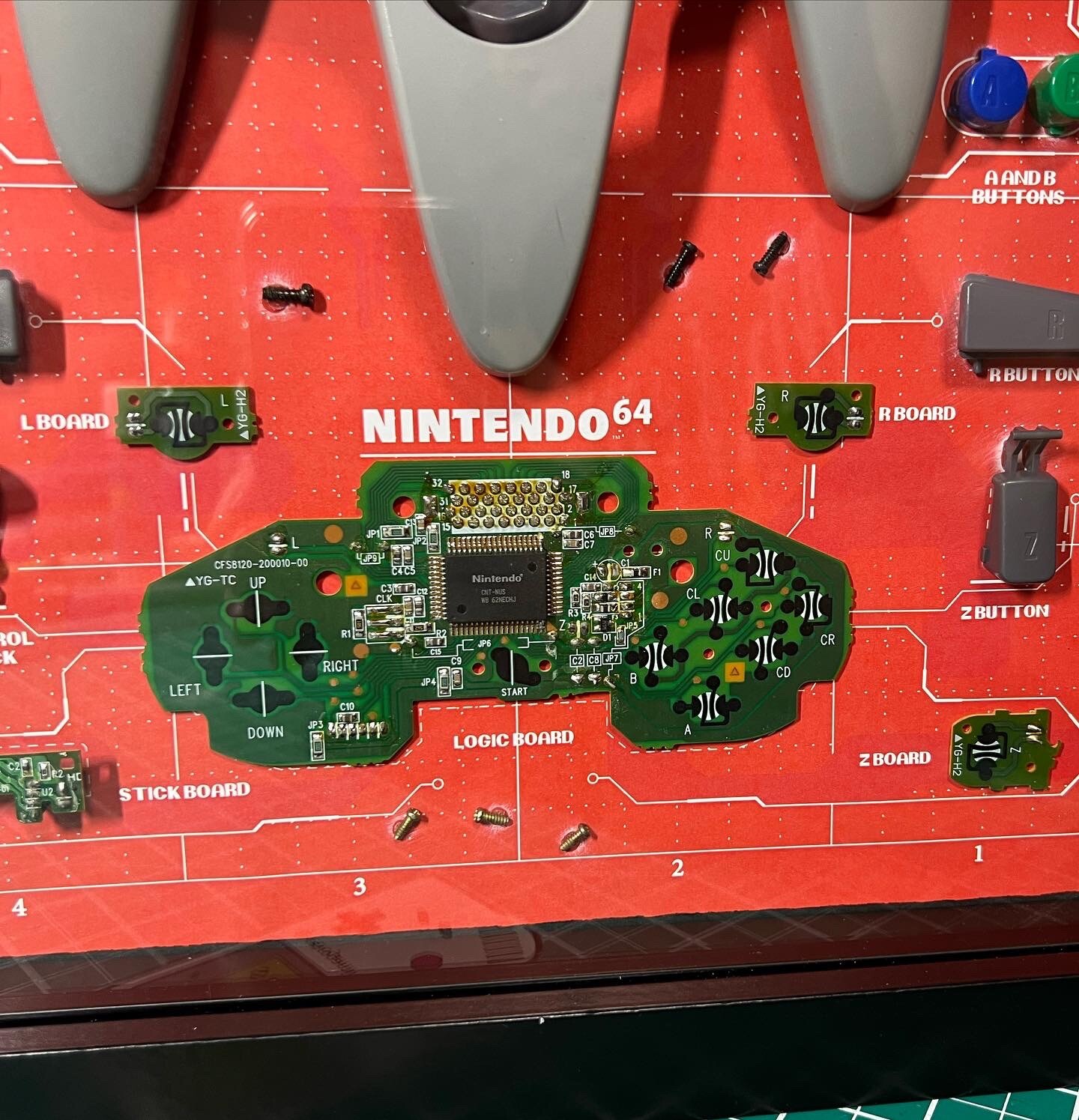 Nintendo N64 Controller Original Teardown Wall Frame | eBay