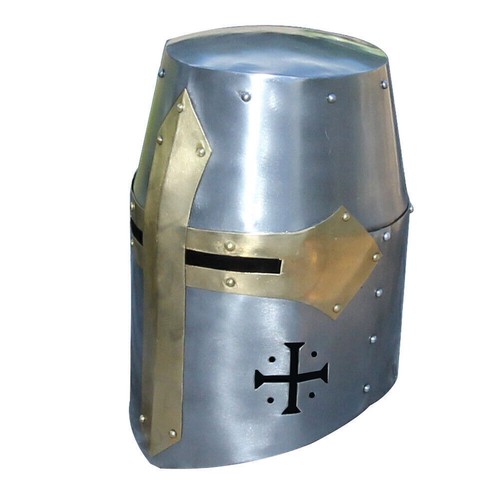Late Twelfth Century 20G Steel Crusader Templar Knight Great Helm | eBay