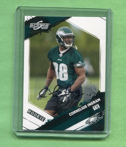CORNELIUS INGRAM PHILADELPHIA EAGLES 2009 SCORE INSCRIPTIONS AUTOGRAPH ...