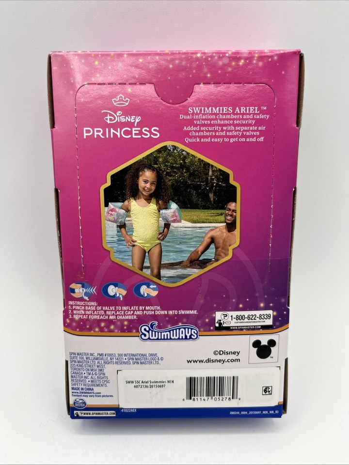 Swimways Disney Princess Ariel Floaties For Arms (Kids) D0816388 | eBay