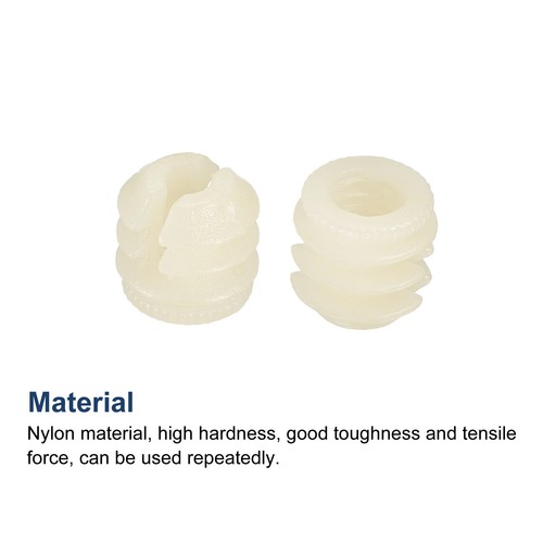 Furniture Plastic Insert Nuts 11mmx10.5mm 80pcs Nylon Expansion Nut | eBay