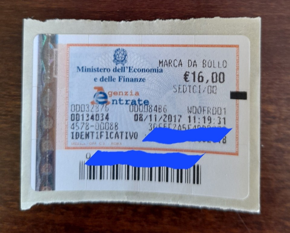 Marche da bollo 16,00 euro nuova anno 2017 | eBay