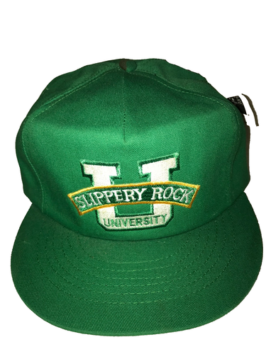 Vintage Slippery Rock University Snapback Ball Cap/Hat - Green w/Tag ...
