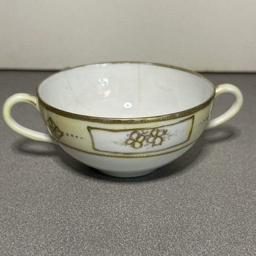 Nippon Antique Handpainted Two Handle Tea Cup | eBay
