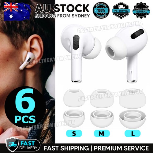 6PCS Soft Silicone Ear Tips Ear Plug Airpods Pro 1st / 2nd Generation ...