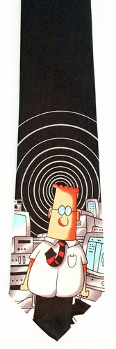 Dilbert Goes To Work Men's Necktie Licensed Computer Cartoon Silk Neck ...