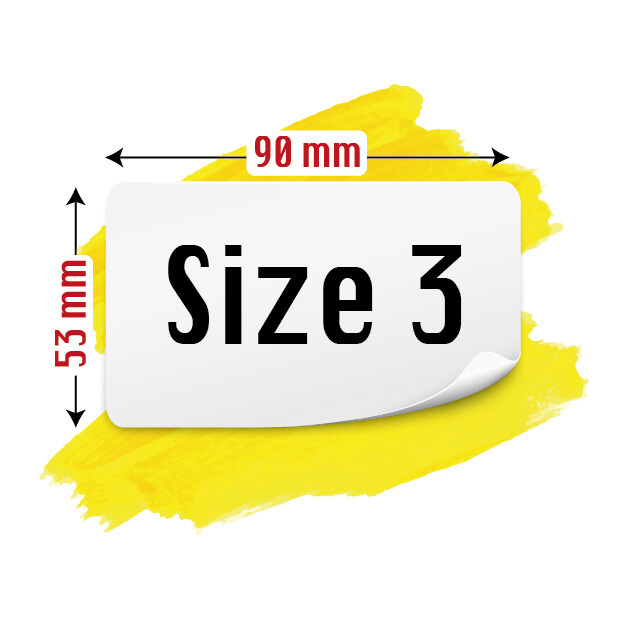 LOGO Printed Rectangle Stickers - Custom Logo labels - postage ...