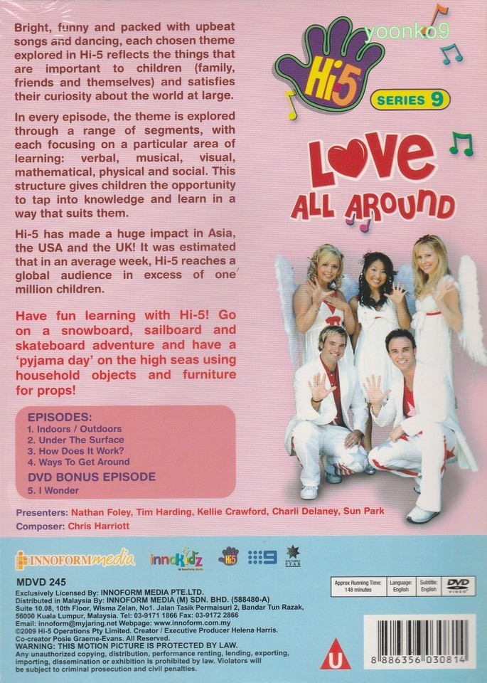 Hi-5 Love All Around (Searies 9 Volume 8) DVD _ PAL _ All Region | eBay