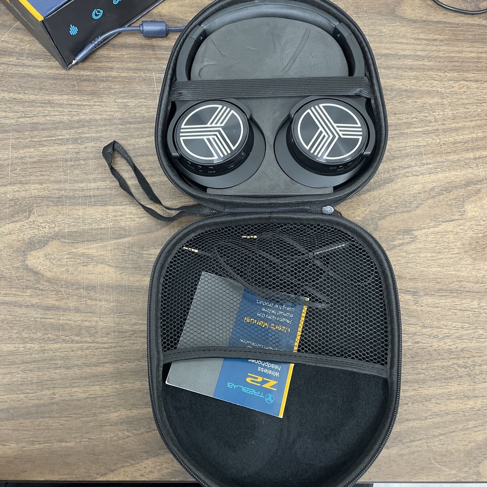 TREBLAB Z2 Active Noise Cancelling Over Ear Headphones Bluetooth ...