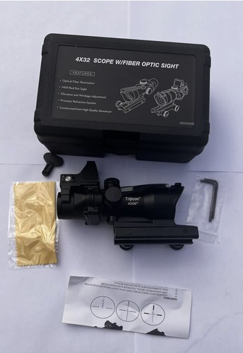 4x32 Acog Scope With Rmr Reticle Fiber Green Optic Sight | eBay