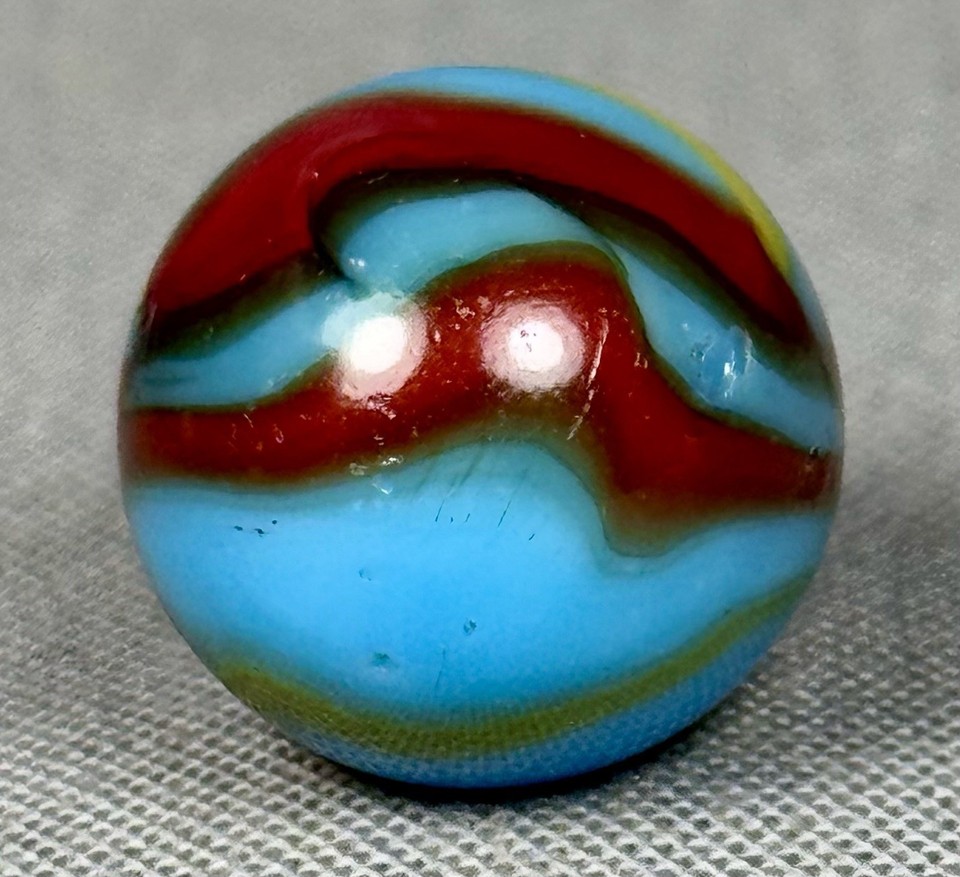 NEAR MINT 39/64" PELTIER SUPERMAN MARBLE | eBay