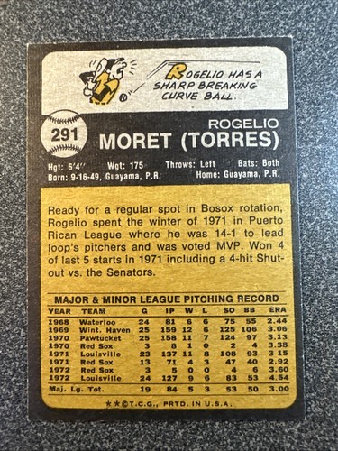 1973 Topps - Roger Moret #291 | eBay